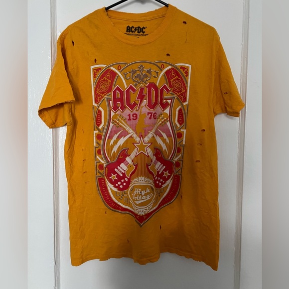Shirts | Acdc Distressed Band Tee Size M | Poshmark